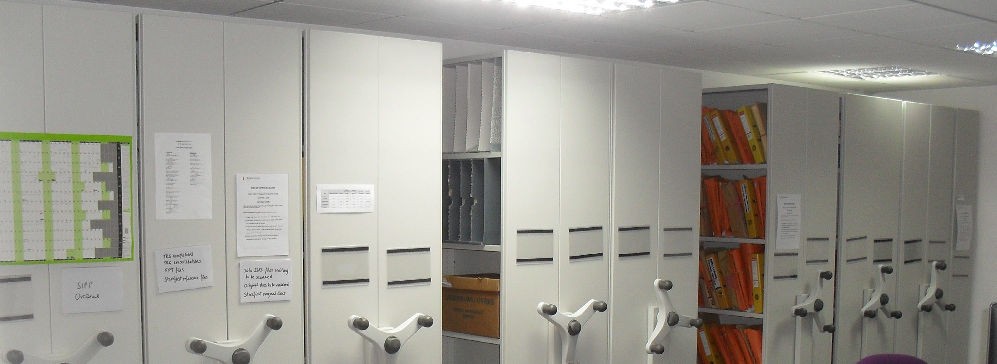 Office File Storage Solutions & Systems: Invicta Mobile Shelving